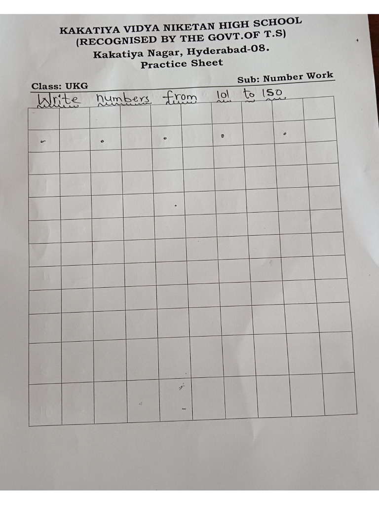 Number Work FA 2 Practice Sheet | PDF
