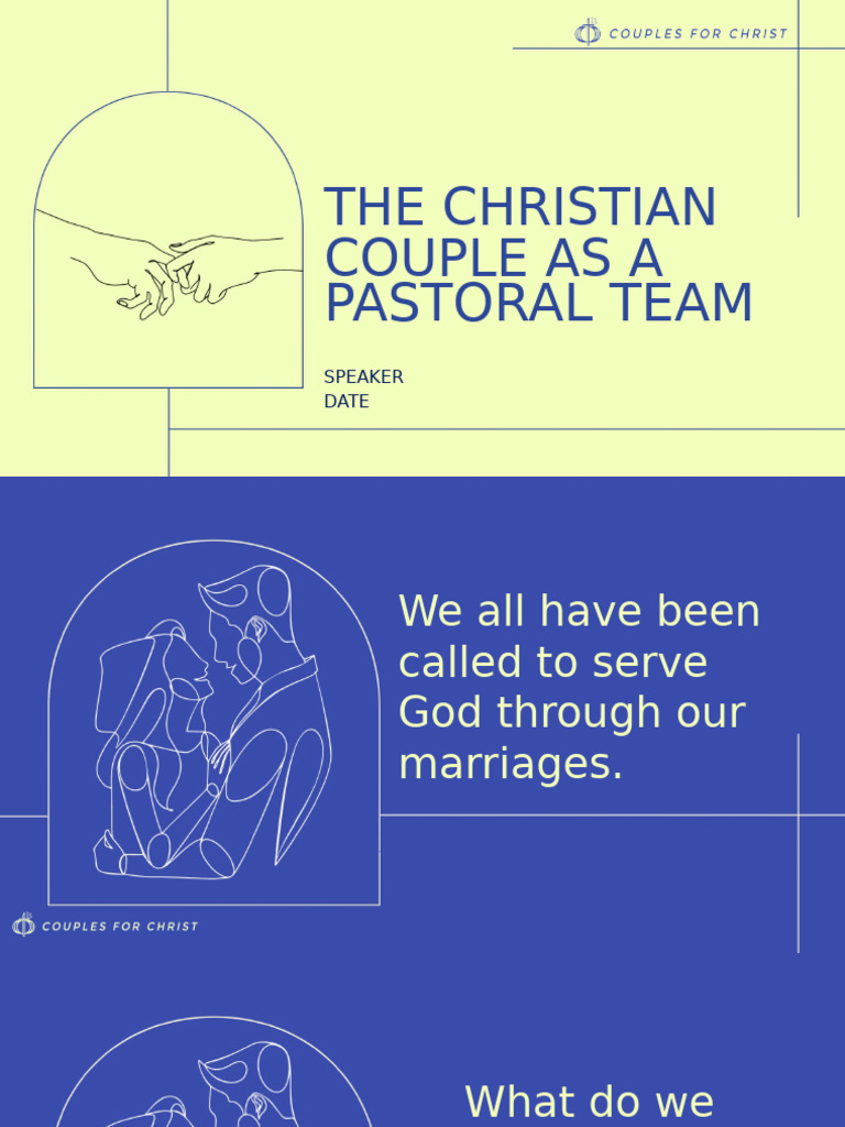 MER 1 - Talk 2 - The Christian Couple As A Pastoral Team | PDF