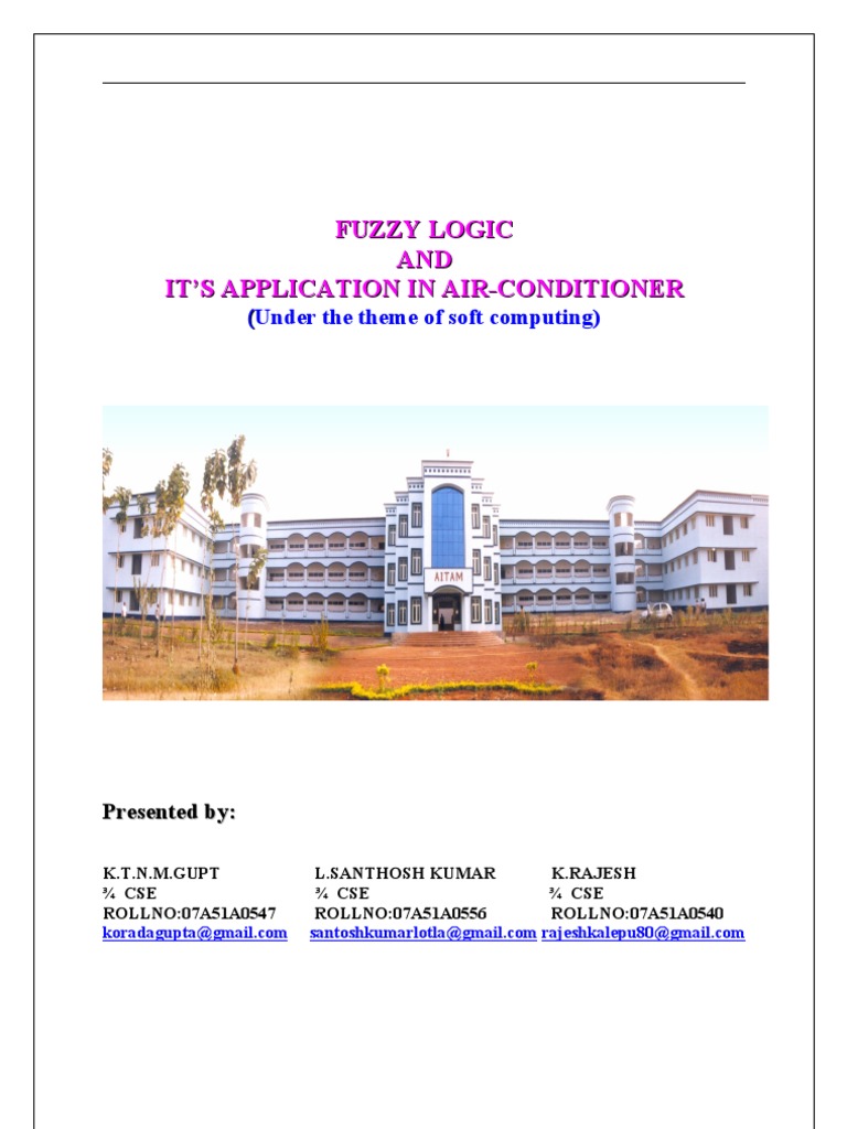 19 Fuzy Logic and Its Application in Air Conditioners (Soft Computing) | PDF | Fuzzy Logic ...