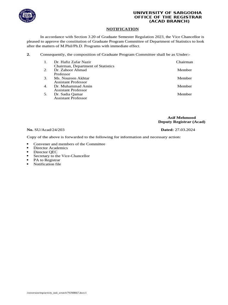 Notifications 2024 | PDF