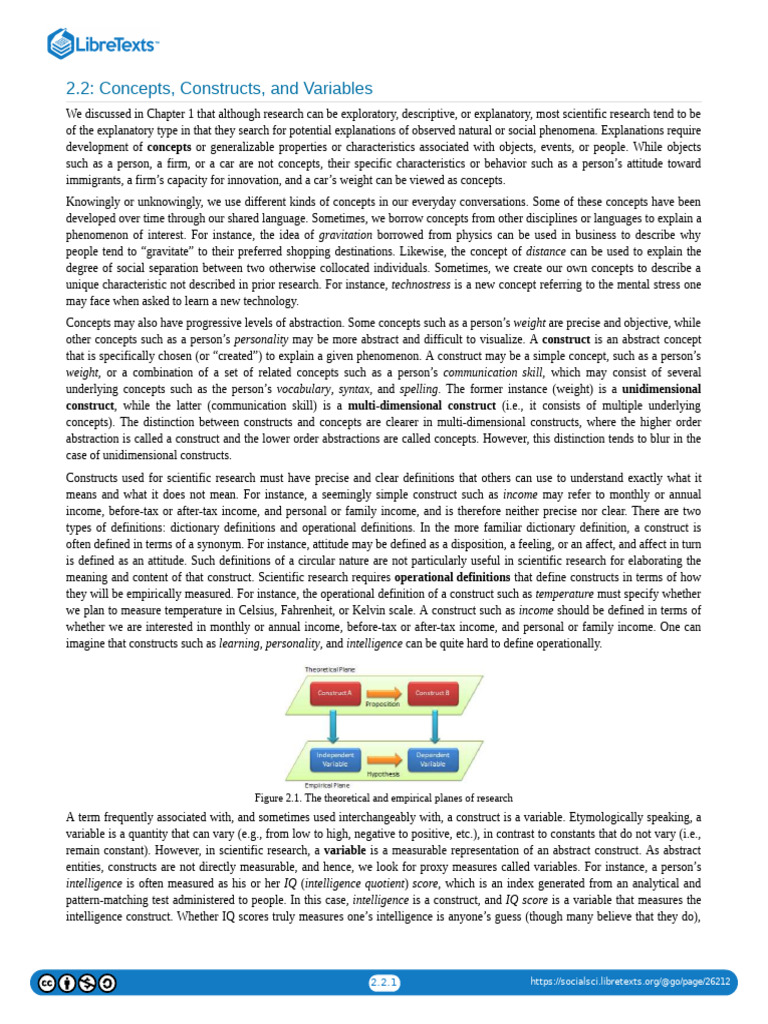 2.02 Concepts Constructs and Variables | PDF