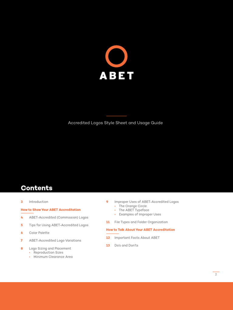 Style Sheet For ABET-Accredited Logos | PDF