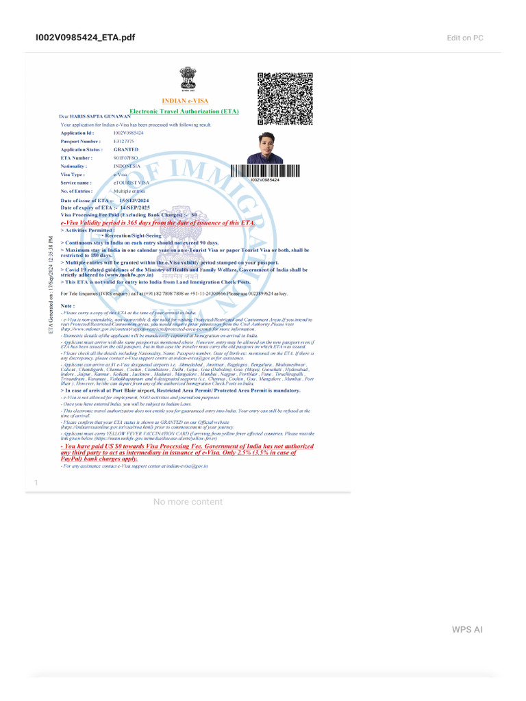 I002V0985424 - ETA - PDF: Edit On PC | PDF