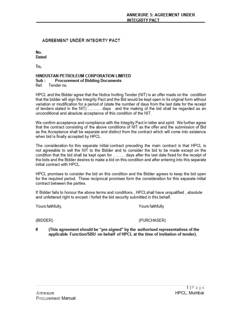 Integrity Pact | PDF