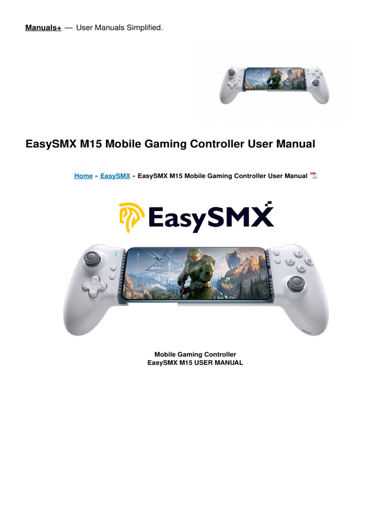 m15 Mobile Gaming Controller Manual | PDF | Electromagnetic ...