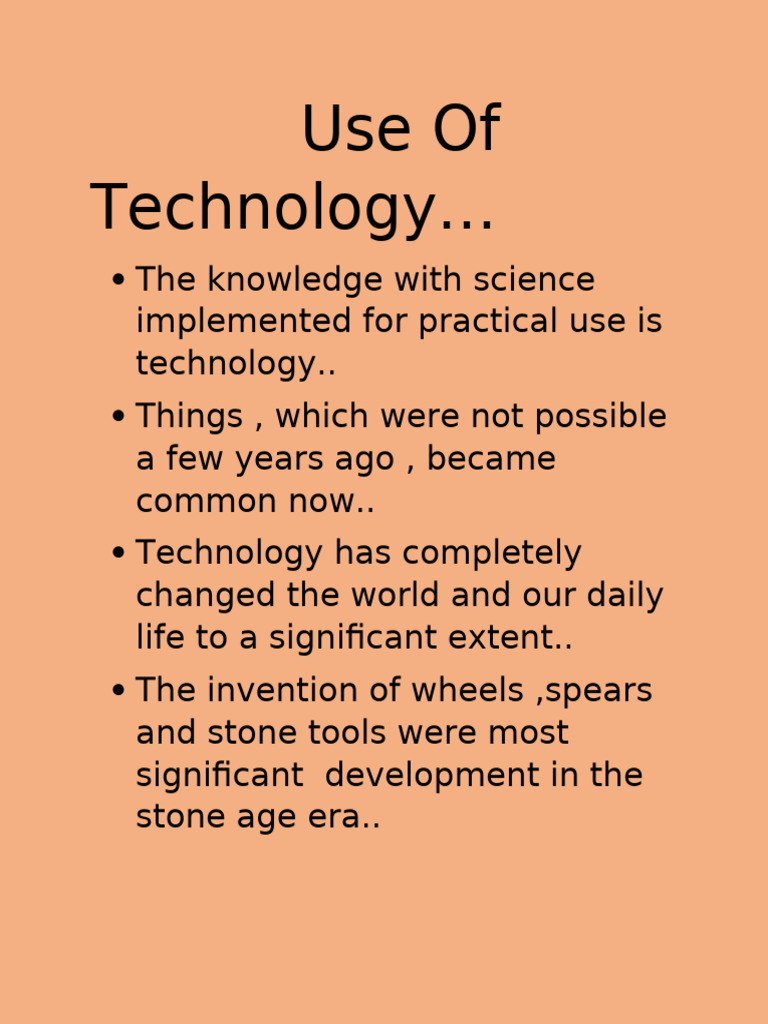 Use of Technology | PDF