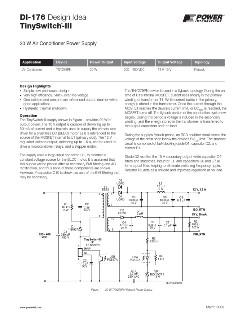 20 W Air Conditioner Power Supply | PDF
