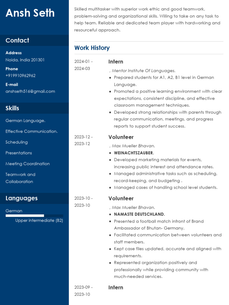 Ansh Seth Resume | PDF