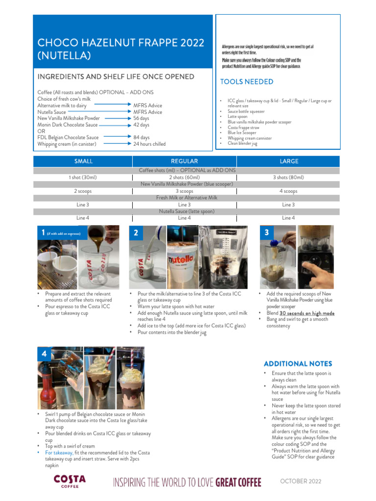 Choco Hazelnut Frappe 2022 | PDF