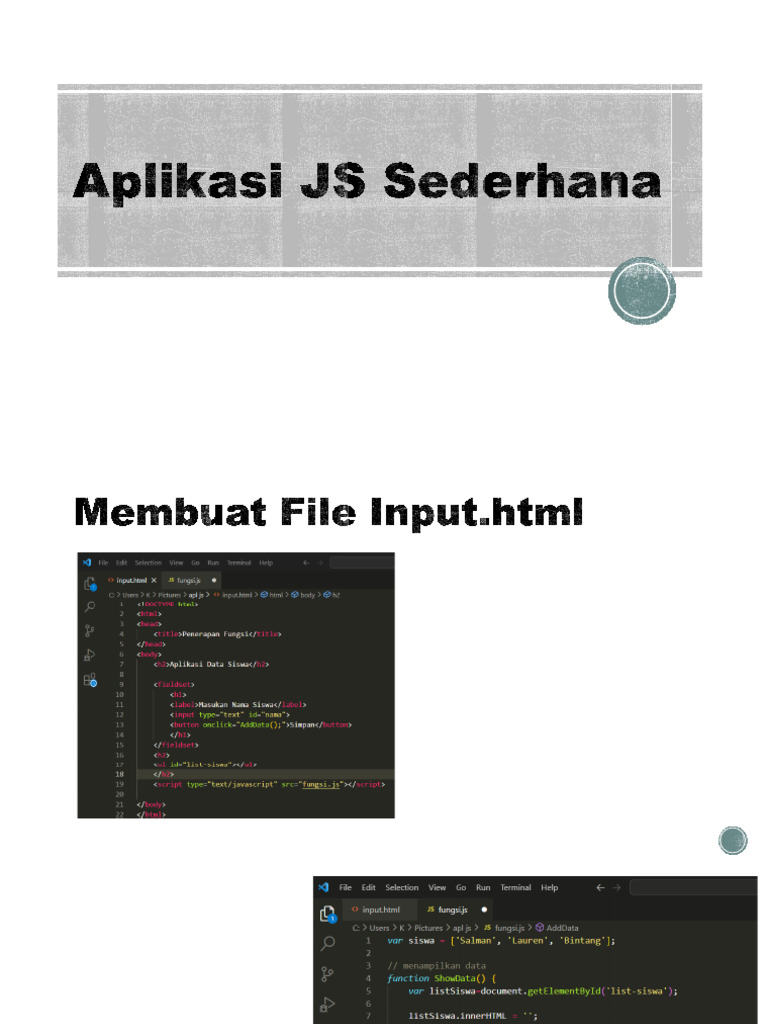 11.14 SMT-2 Aplikasi Sederhana JS | PDF