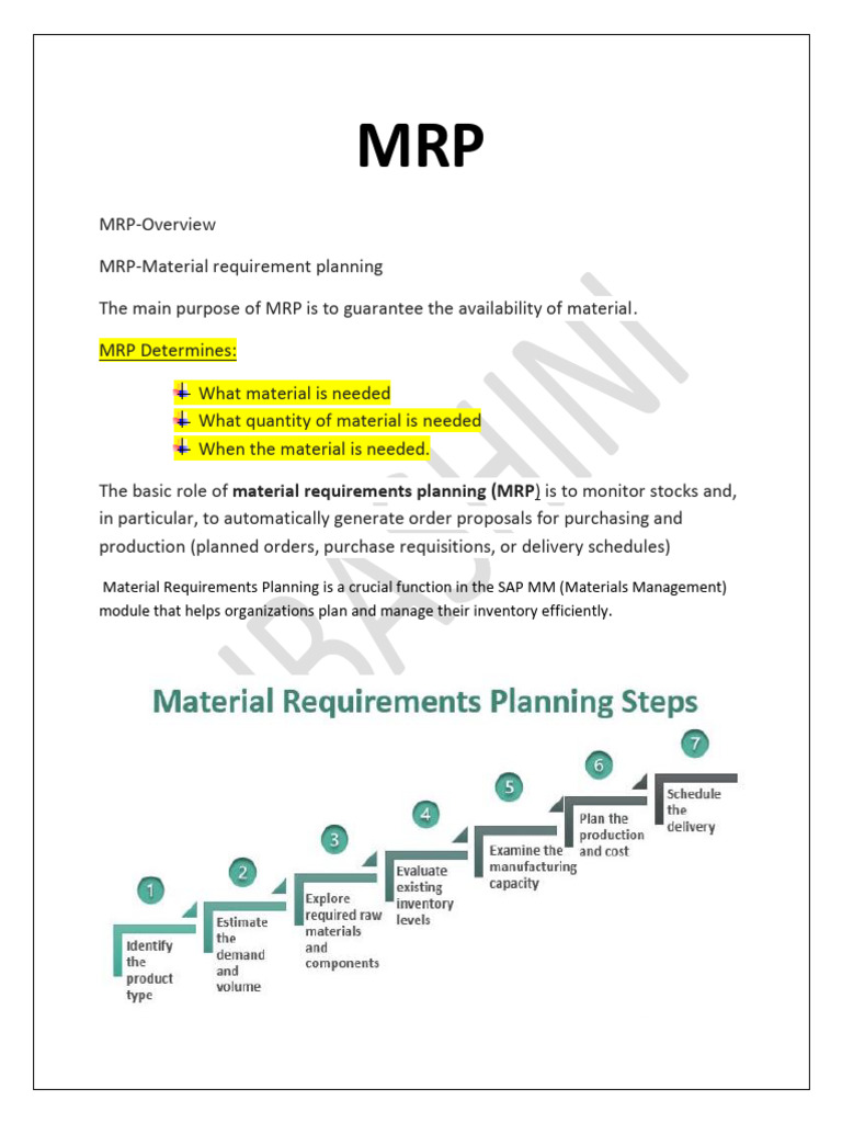 MRP | PDF