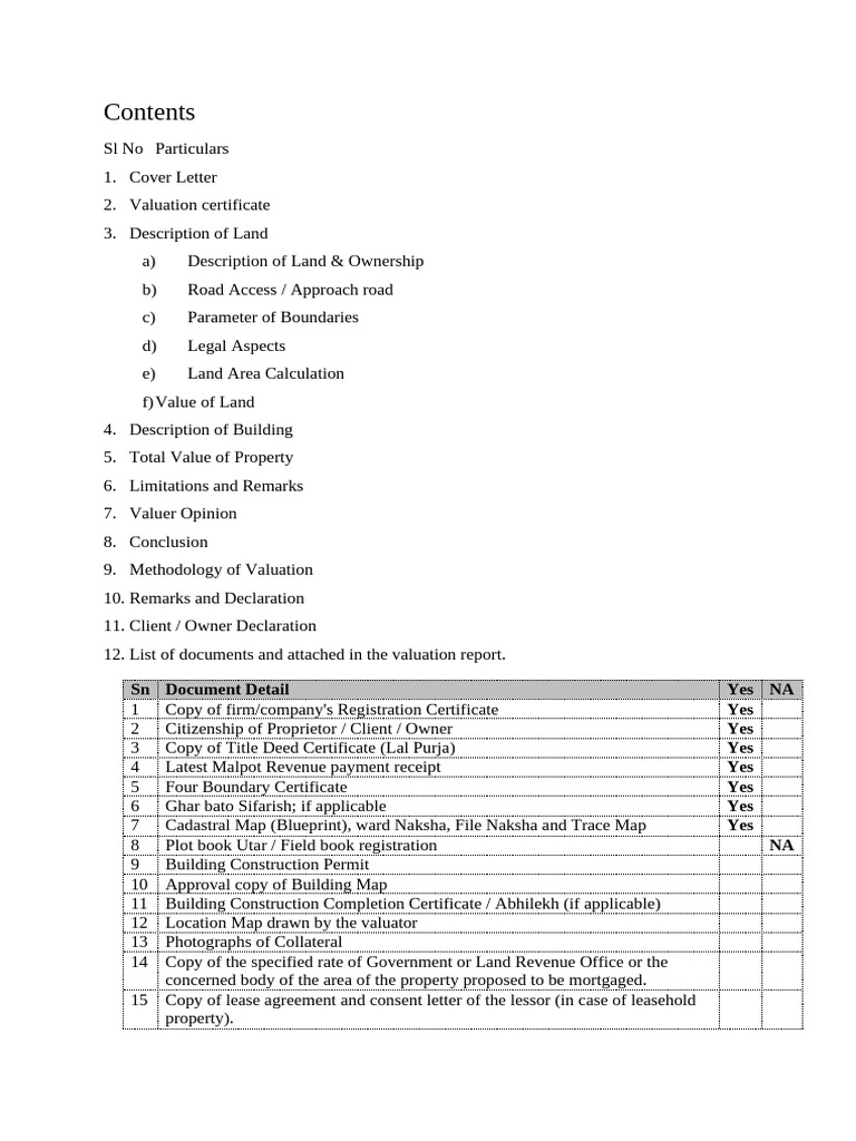 Property Valuation Report - Sample-L&B | PDF