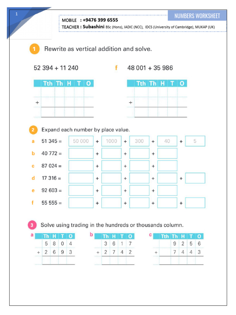 worksheet1_numbers | PDF