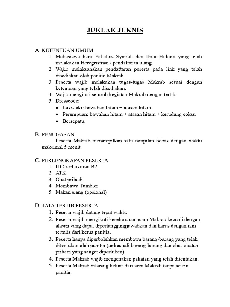 Juklak Juknis Makrab 2024 | PDF