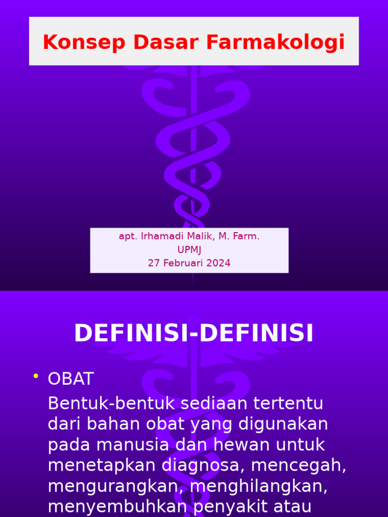 Konsep Dasar Farmakologi | PDF