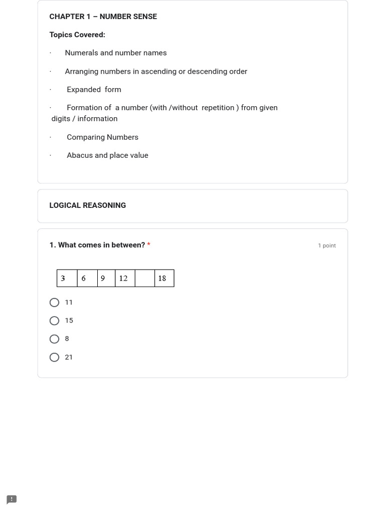 IMO CLASS 1 Worksheet | PDF