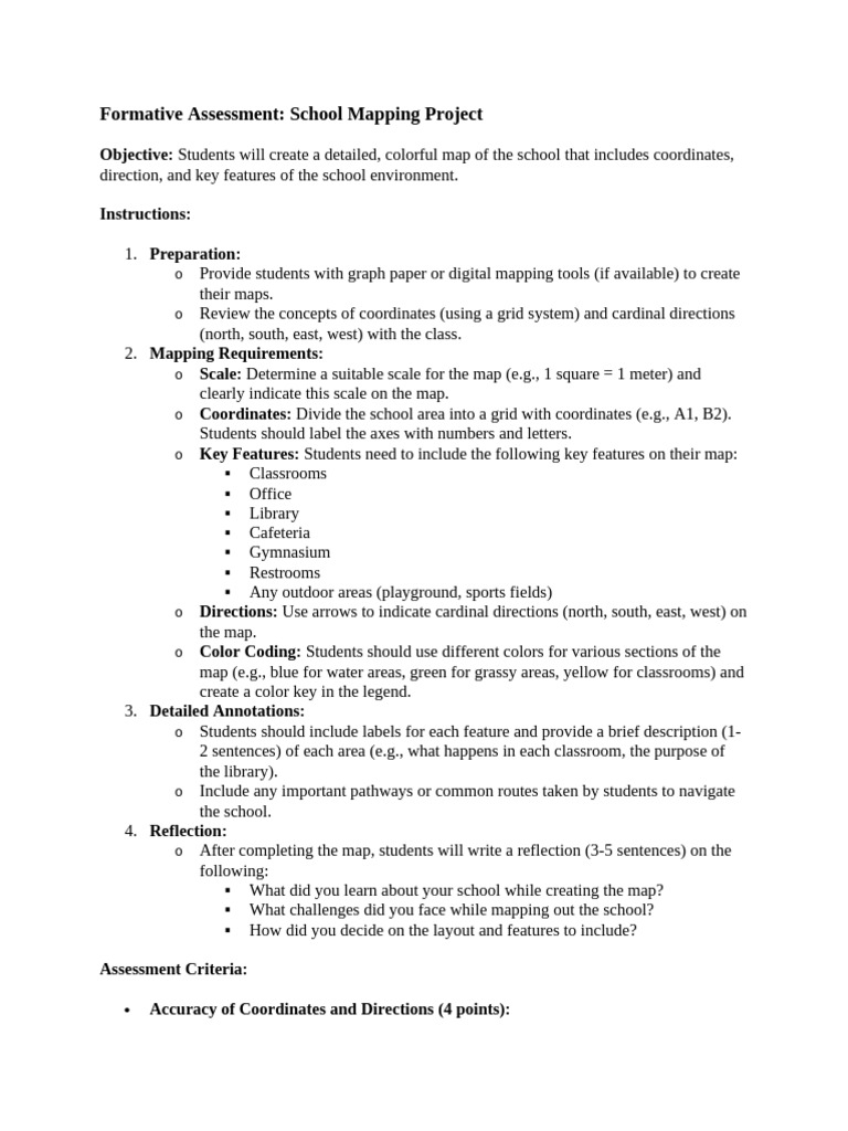 Formative Assessment Map Creating | PDF