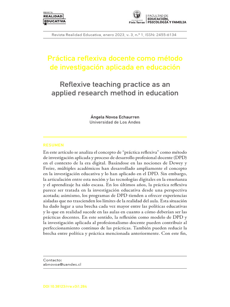 Practica Reflexiva Docente Como Metodo D | PDF