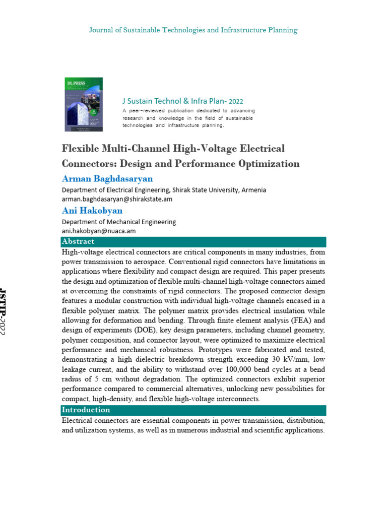 Flexible Multi Channel High-Voltage Electrical Connectors | PDF