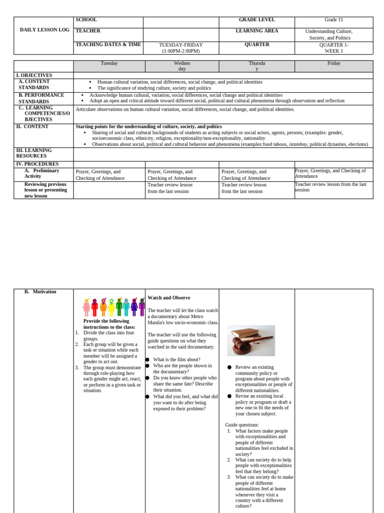 DLL Ucsp Week 1 | PDF
