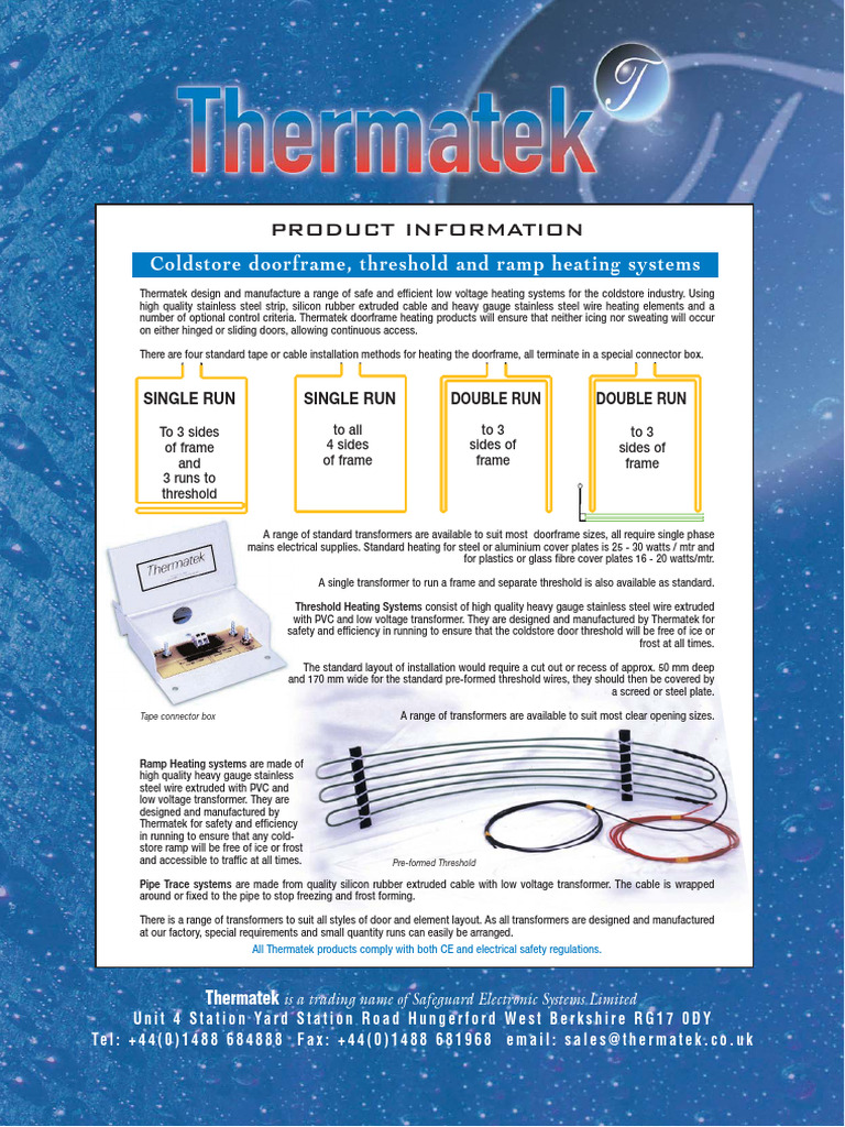 Thermatek Low Temp Heaters - Frost Prevention | PDF