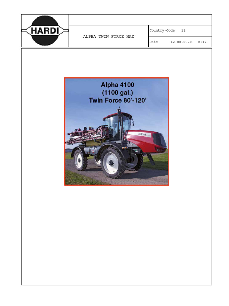 Alpha 4100 Twin Force | PDF | Valve | Pump