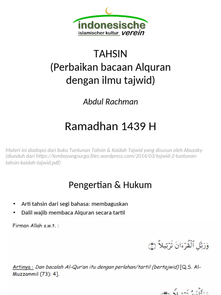 Materi Tahsin | PDF