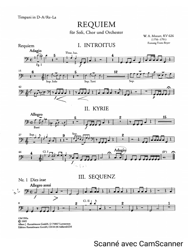 Mozart Requiem_timp | PDF
