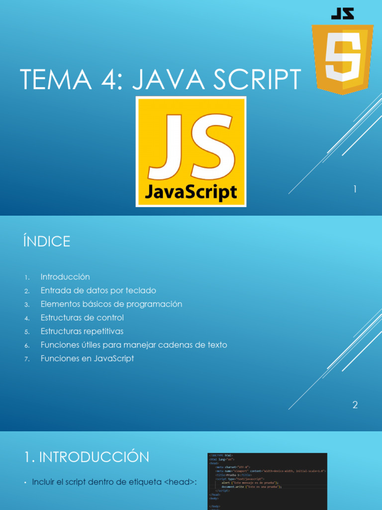 TEMA 4 - Javascript | PDF