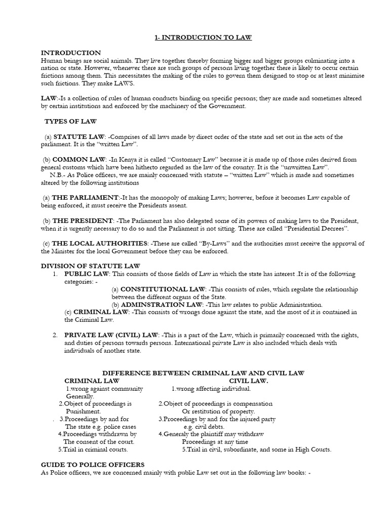 Introduction to Law and Legal Types | PDF | Assault | Robbery