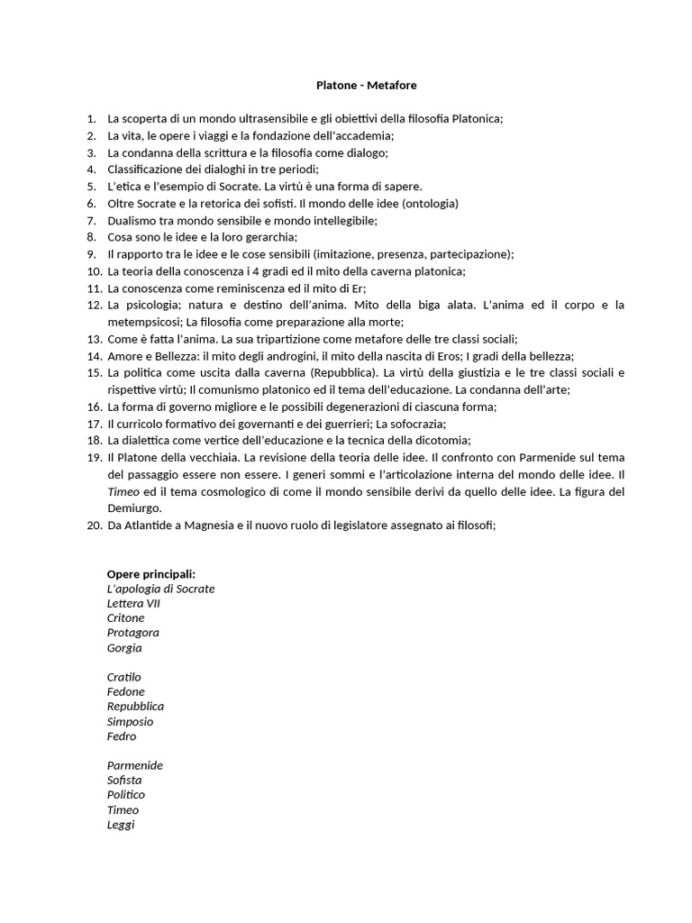 Platone - Metafore | PDF
