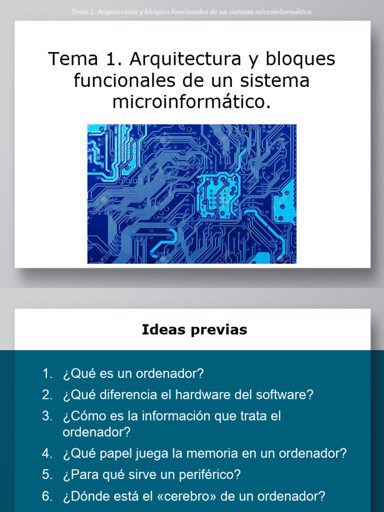 Tema 1. Arquitectura y bloques funcionales de un sistema ...