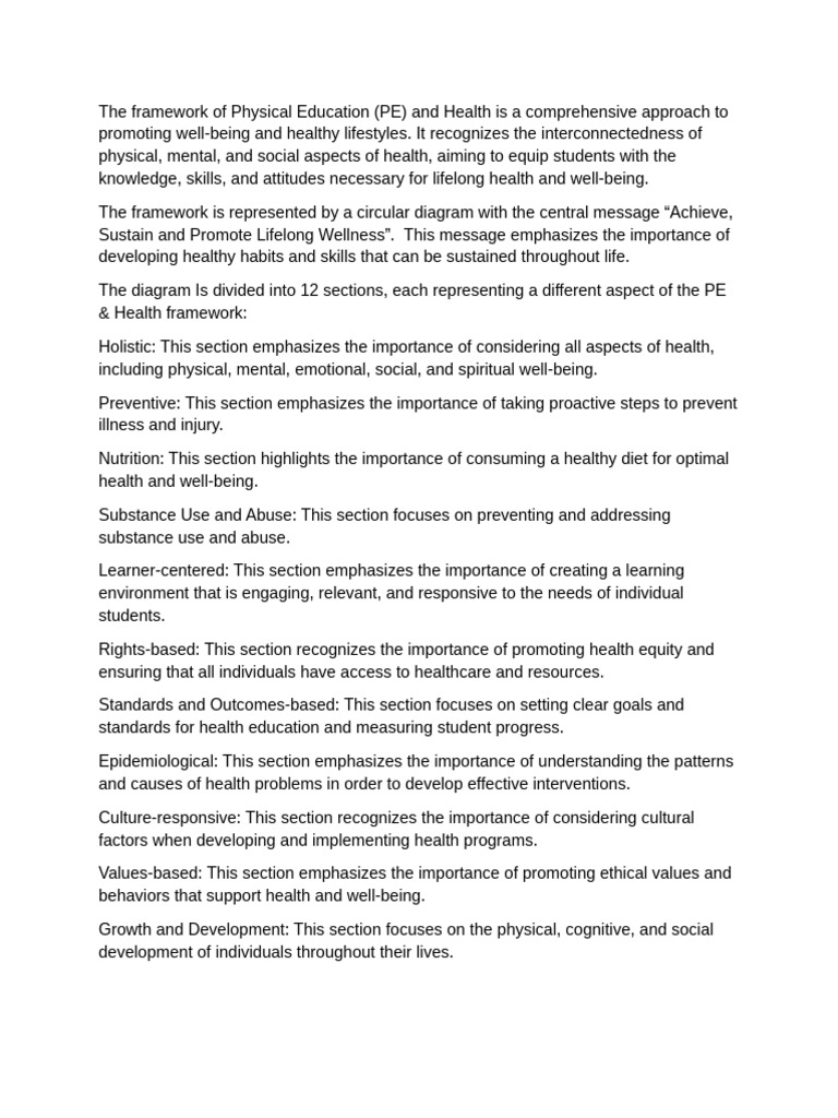 PE and HEALTH | PDF