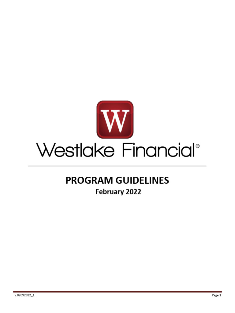 0222 Westlake Program Guidelines | PDF