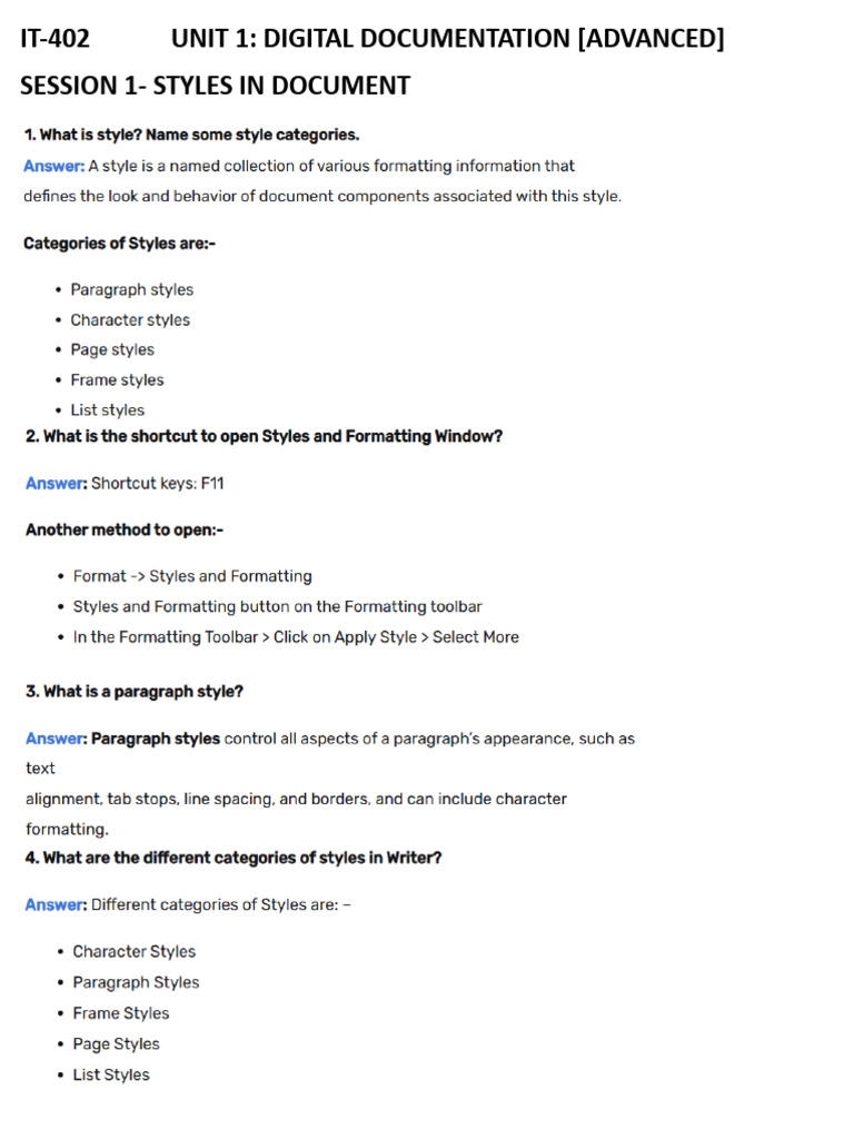X - It - Unit 1 - Digital Documentation | PDF