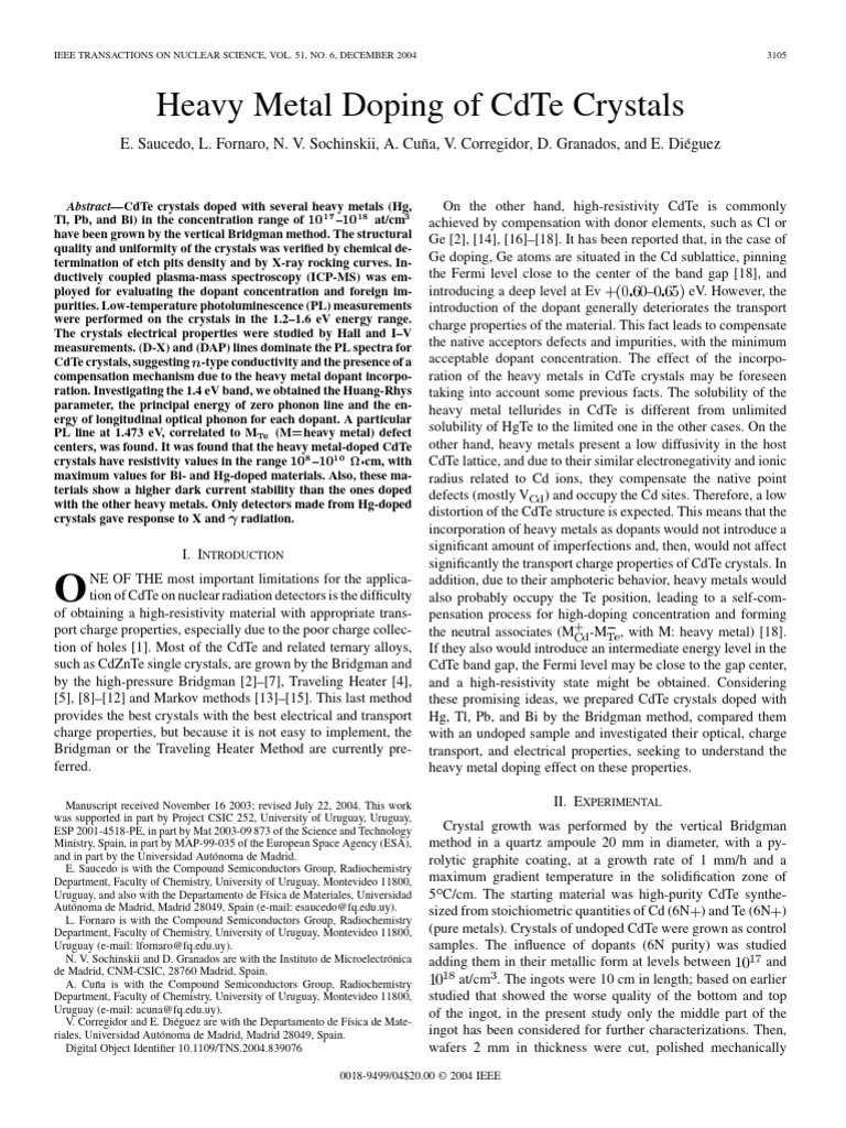 Heavy Metal Doping | PDF