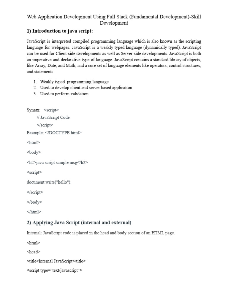 2 Web Application Development Using Full Stack | PDF