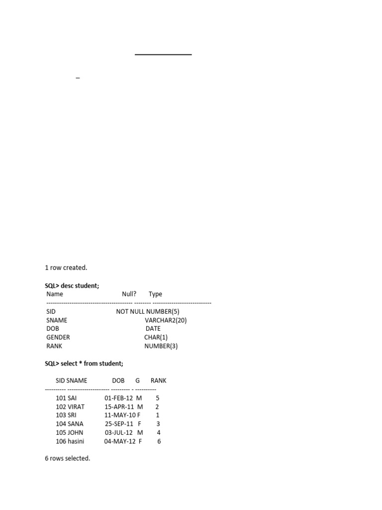 DBMS Experiment-5 | PDF