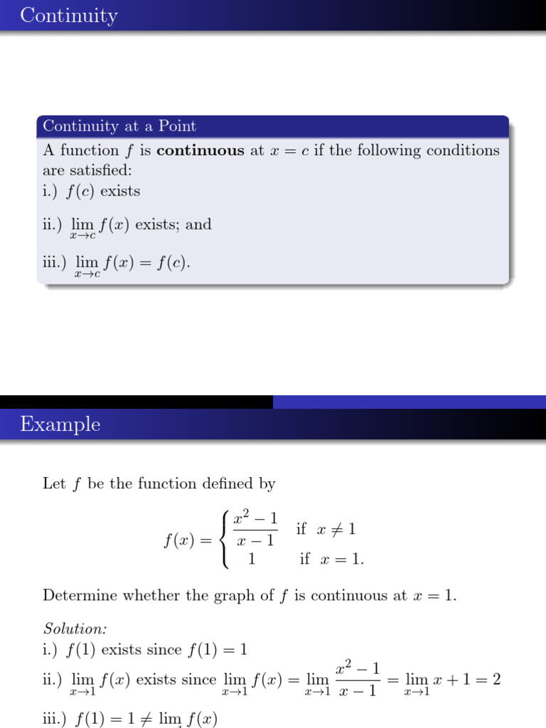 Continuity-at-a-Point | PDF