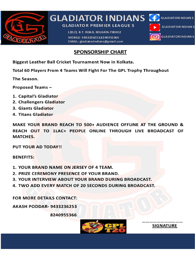 Sponsorship Chart | PDF