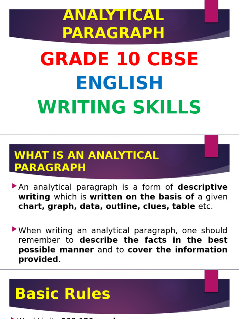 10th Analytical Paragraph Ppt | PDF