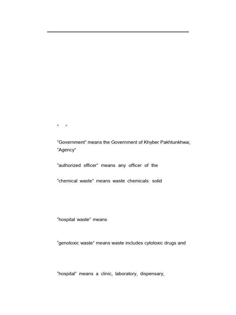 KP-Management-of-Hospital-waste-Rules-2018-DRAFT | PDF