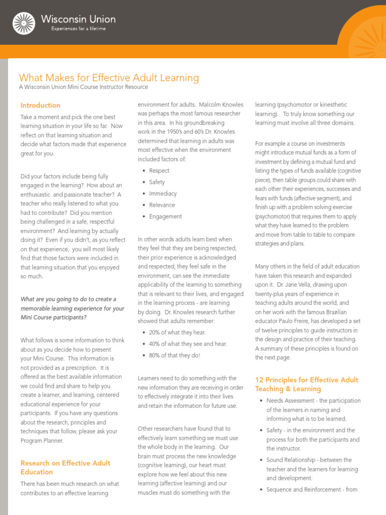 MiniCourses EffectiveLearning | PDF