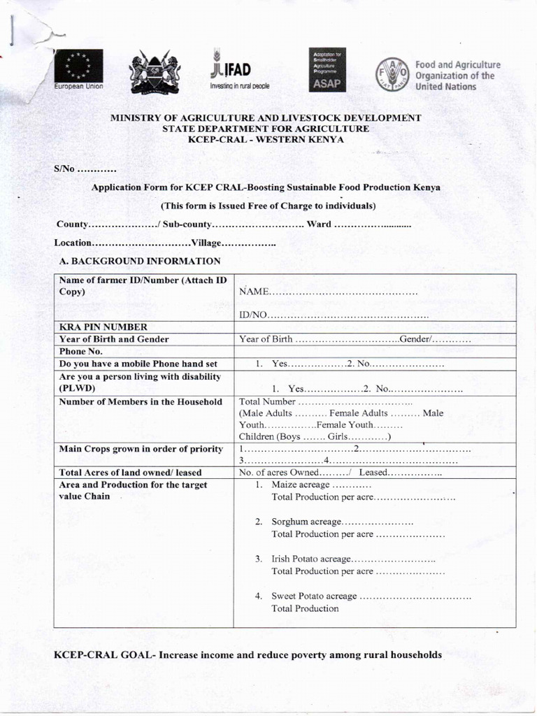 Agriculture Form | PDF