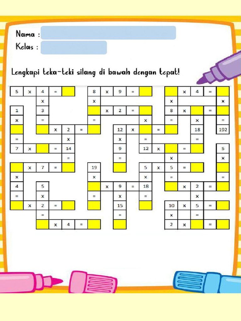 Teka-Teki Silang Matematika | PDF
