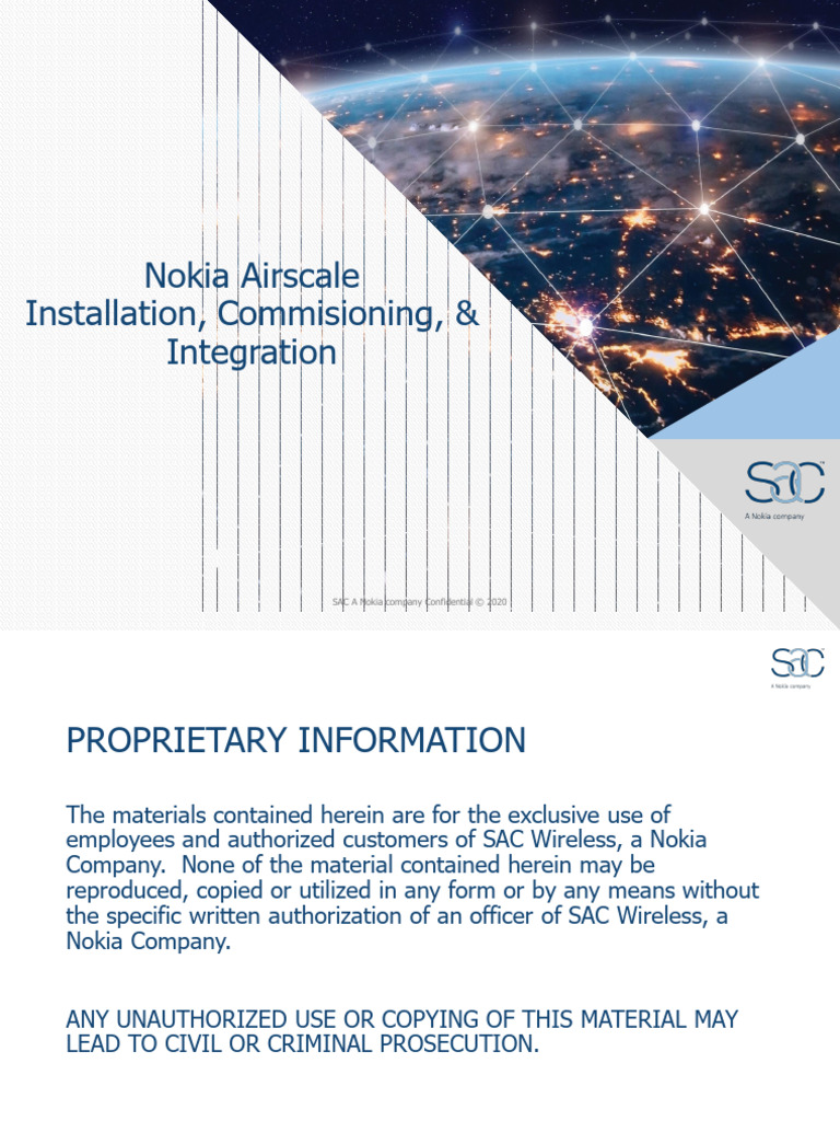 Airscale Installation and commissioning Overview | PDF
