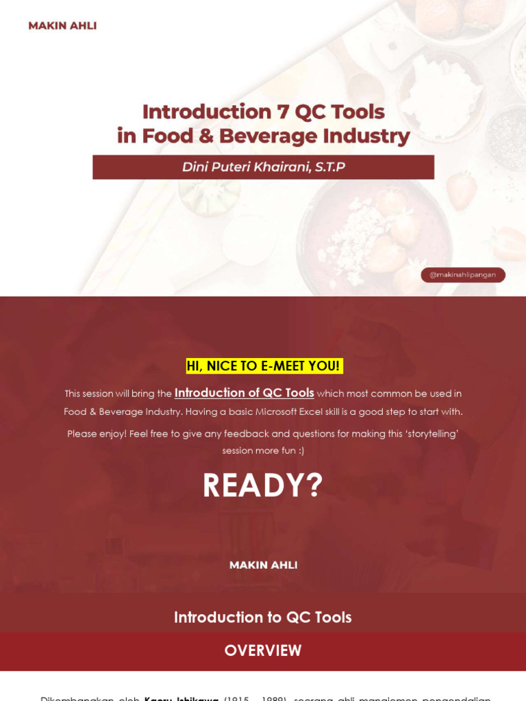 Materi Introduction 7 QC Tools in Food & Beverage Industry Batch 4 Makin Ahli 2022 | PDF