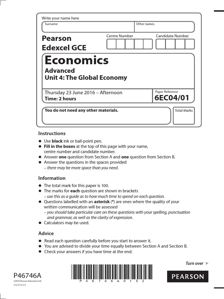Edexcel U4 June 16 | PDF