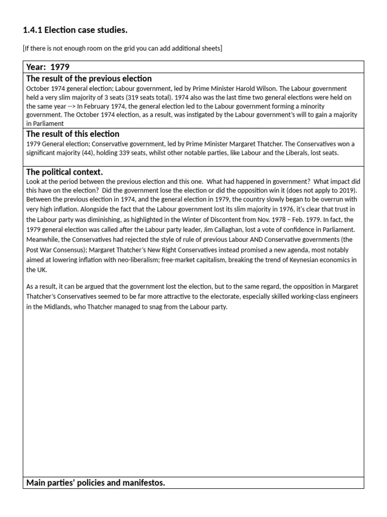 1.4.1 Election Case Studies Worksheet | PDF