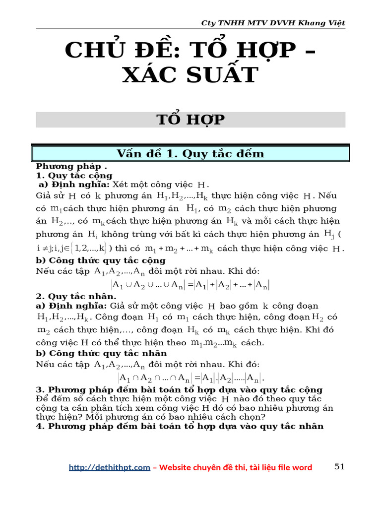 To Hop, Xac Suat | PDF